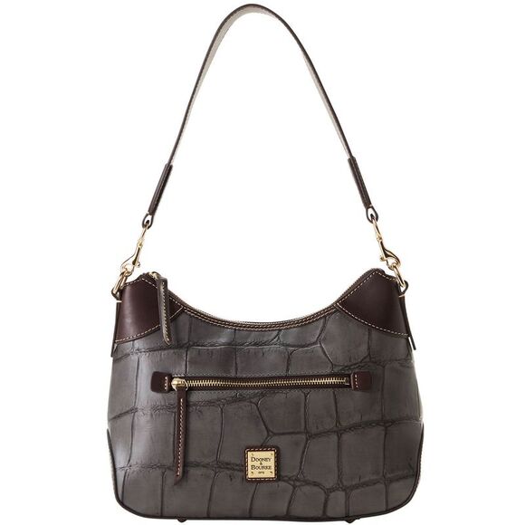 Dooney & Bourke | Bags | Dooney Bourke Denison Hobo Shoulder Bag Smoke ...